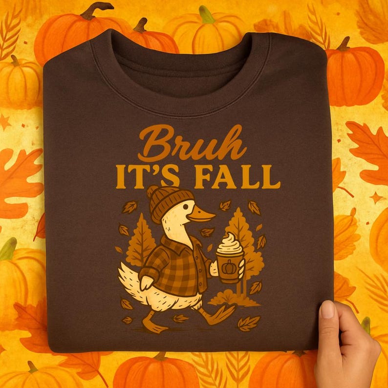 Bruh It’s Fall Goose PNG, Autumn Duck Sublimation (digital Download ...