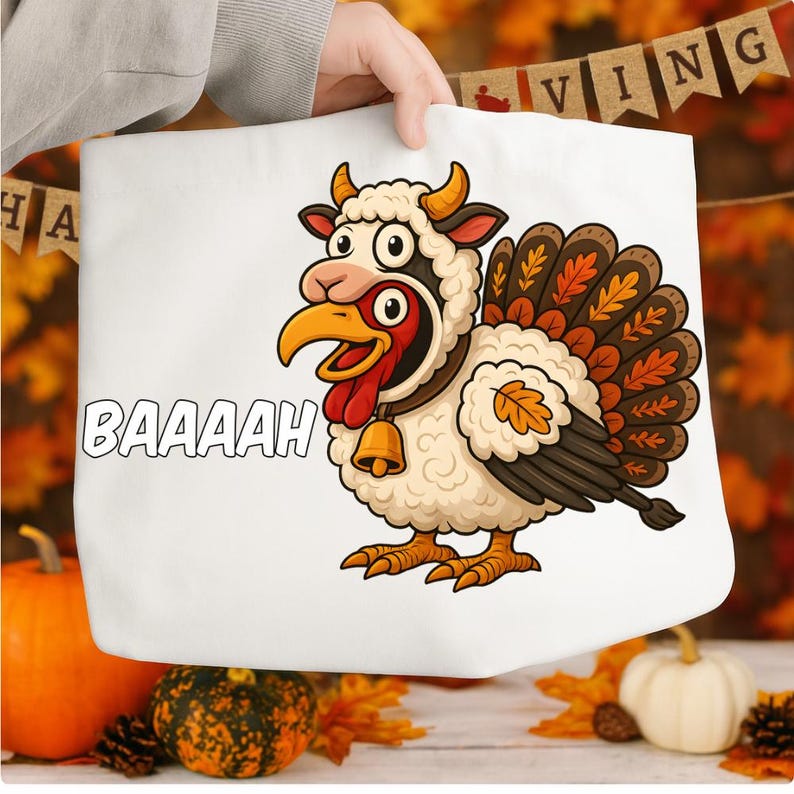 Funny Turkey Sheep Costume PNG, Thanksgiving Shirt Design (digital ...