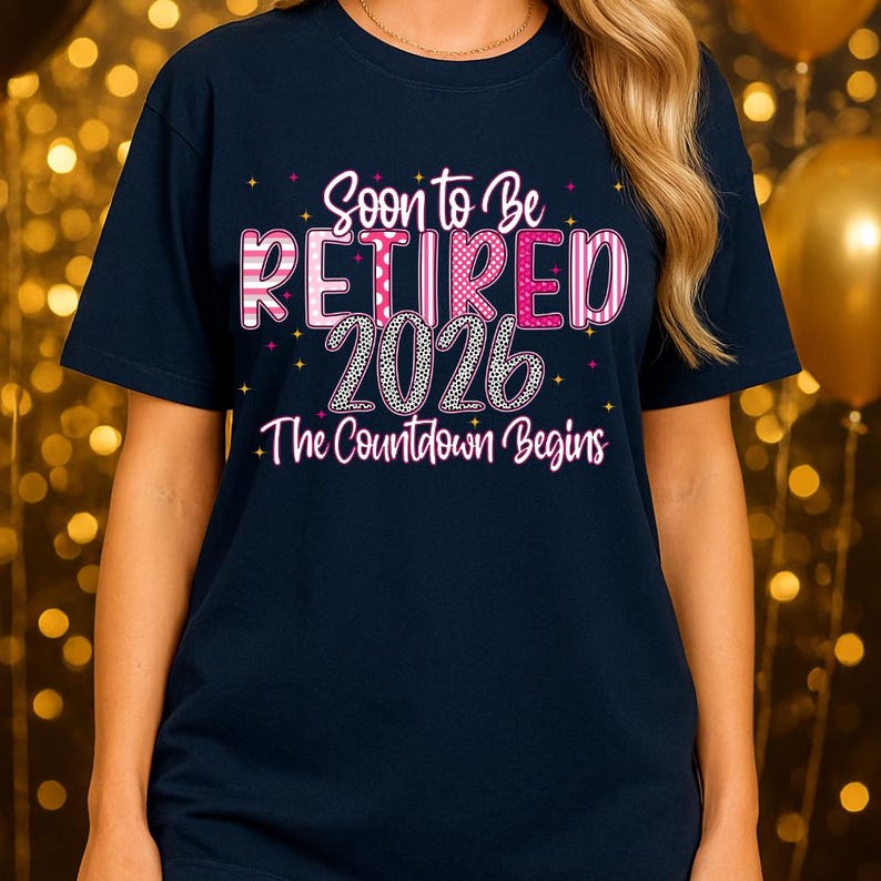 2026 Retirement Countdown PNG, Pink Pattern Letters (digital Download ...