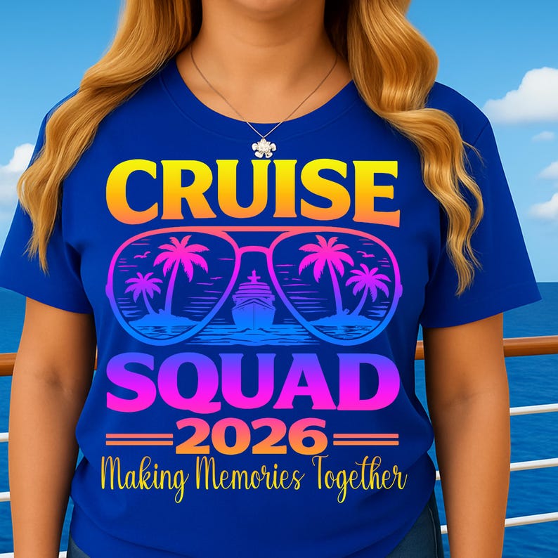 Cruise Squad 2026 Bundle PNG, 3 Designs Summer Family Vacation ...
