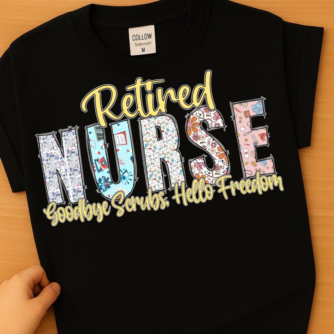 Retired Nurse PNG, Goodbye Scrubs, Medical Pattern Letters (300 DPI ...