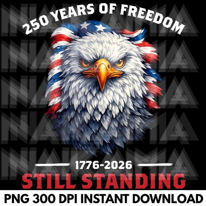 USA 250th Anniversary Bald Eagle PNG, Patriotic Design (digital ...