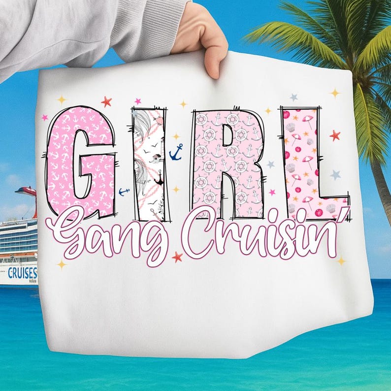 Girl Gang Cruise PNG, Nautical Sublimation Design - Etsy