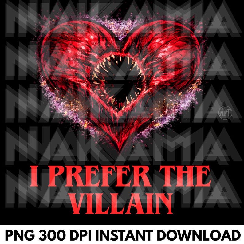 Villaincore Heart PNG, Gothic Valentine Sublimation (digital Download ...