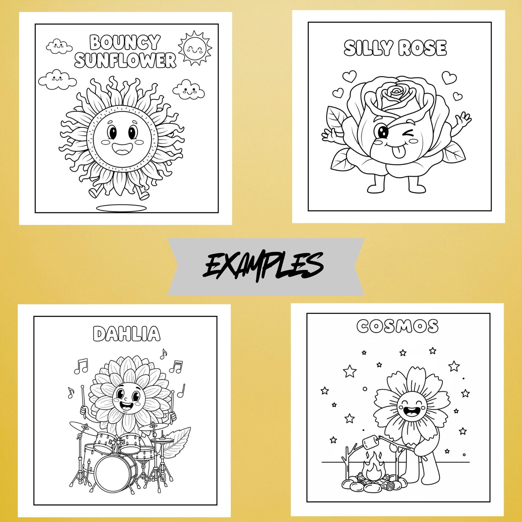 Amazing Flowers Coloring Book for Kids 8–12: 100 Beautiful Floral Pages ...