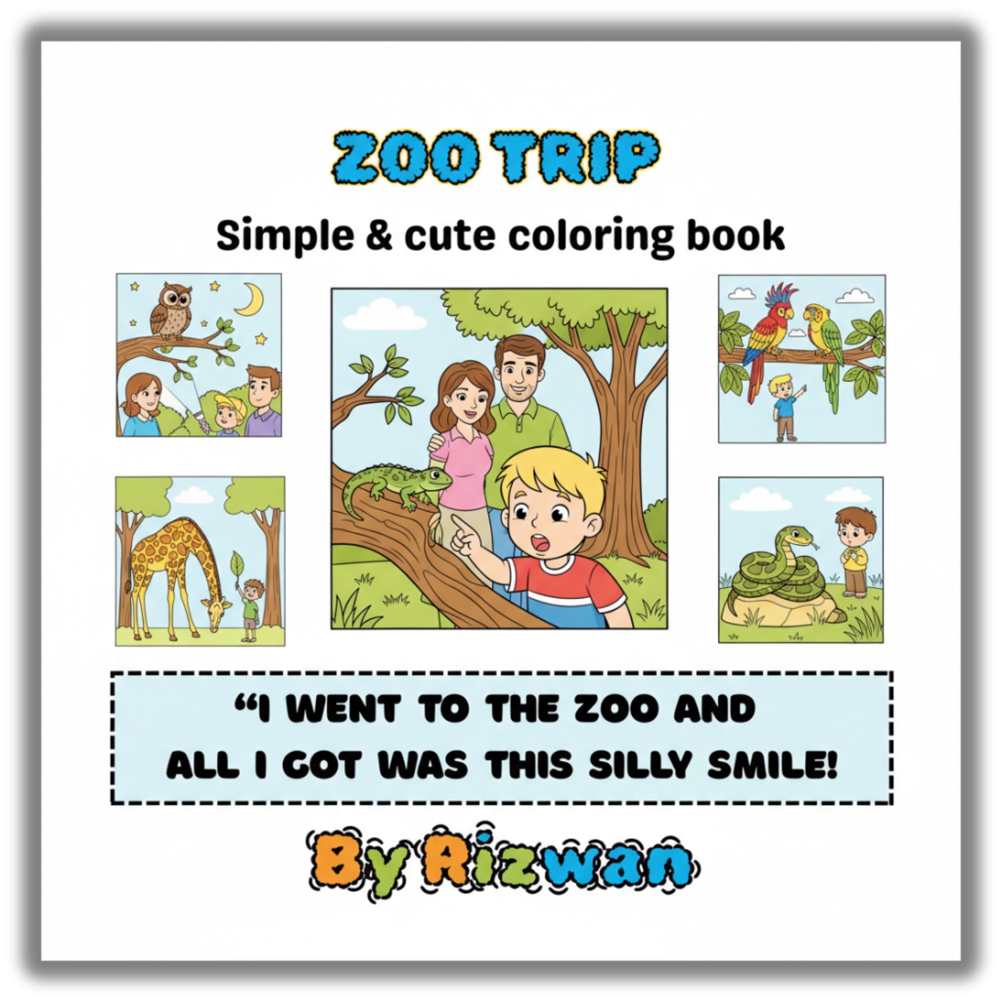 Zoo Trip Coloring Book (digital Download) - Etsy