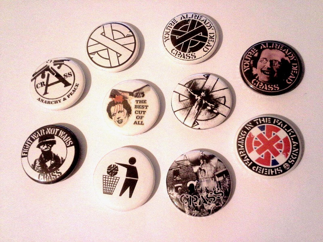10 Crass UK Punk Rock Pin Button Badges 25mm - Etsy