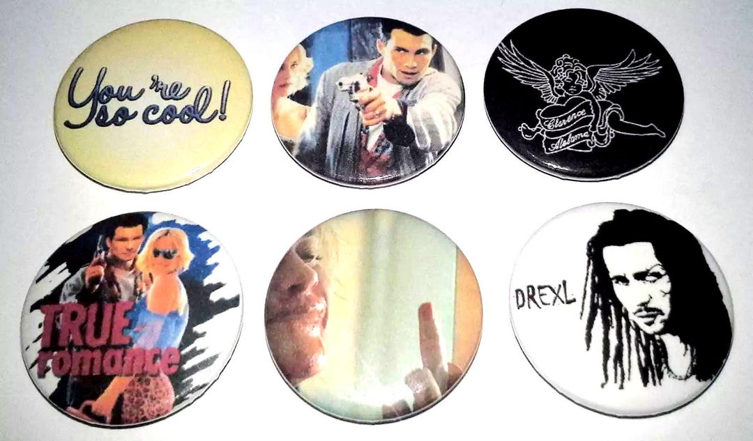 True Romance Movie Pin Badges, 6pc Cult Film Set (25mm) - Etsy