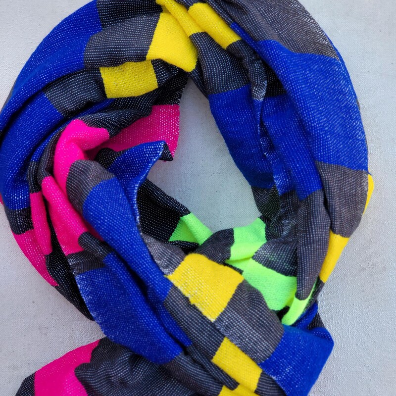 Neon Yellow Scarf - Etsy