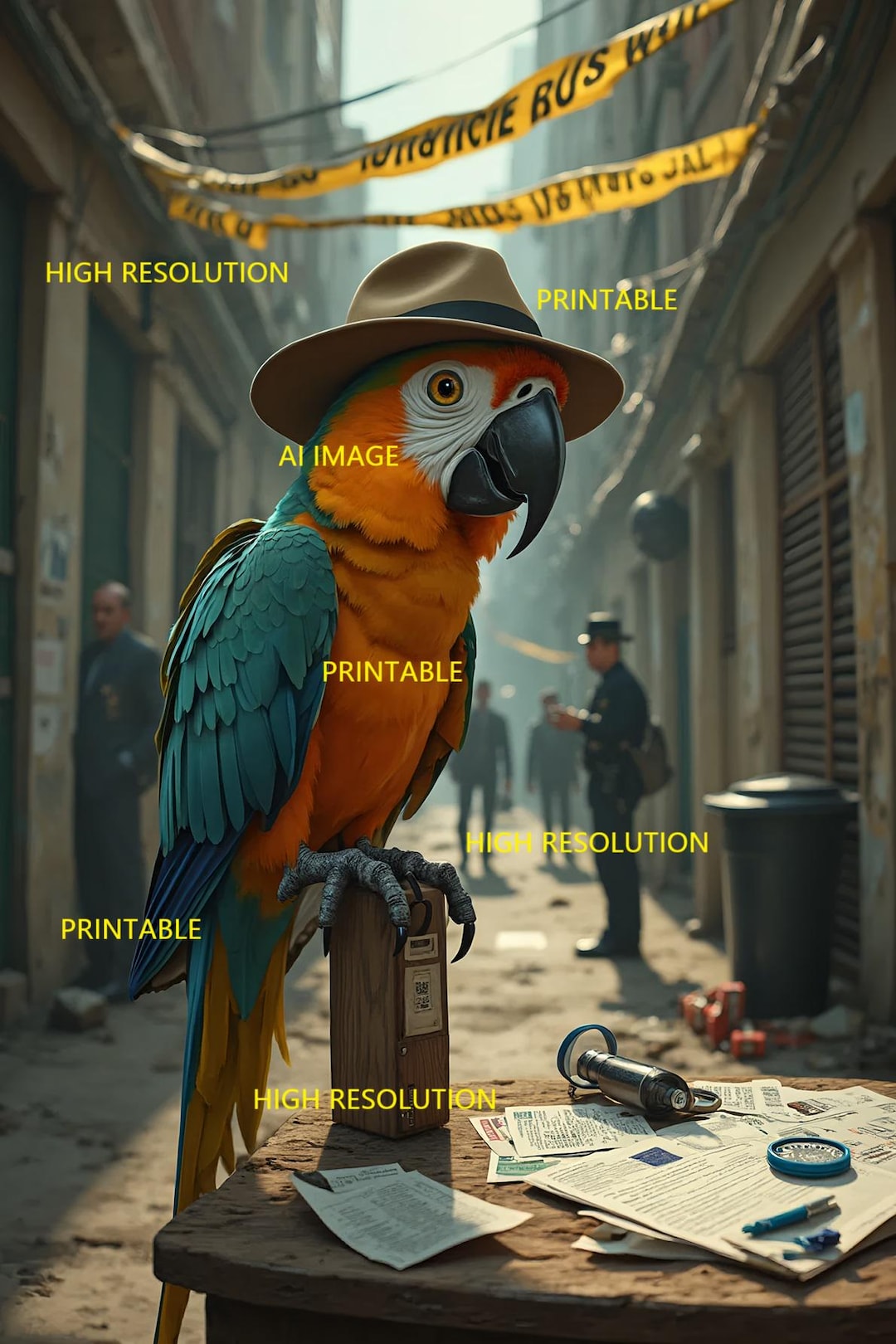 High-resolution Digital Image of Macaw Parrot as an Inspector and ...