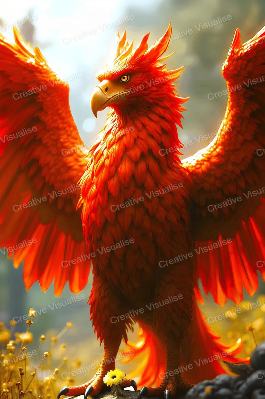 A Griffin and Eagle High-resolution Digital Print, PNG: 4900x7300 ...