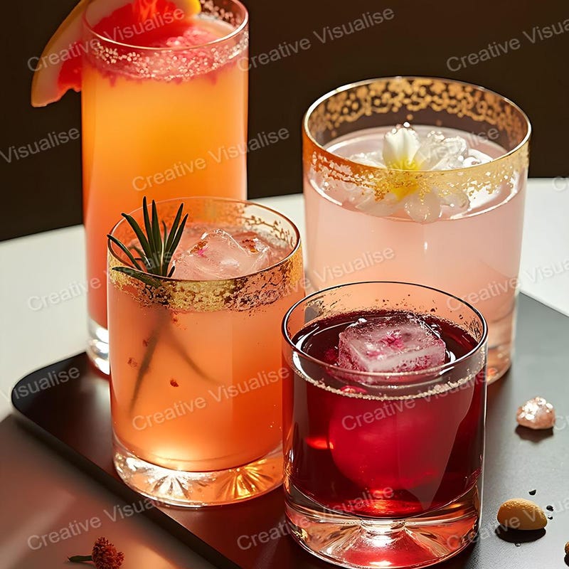 Colorful Beverage Glasses - Etsy
