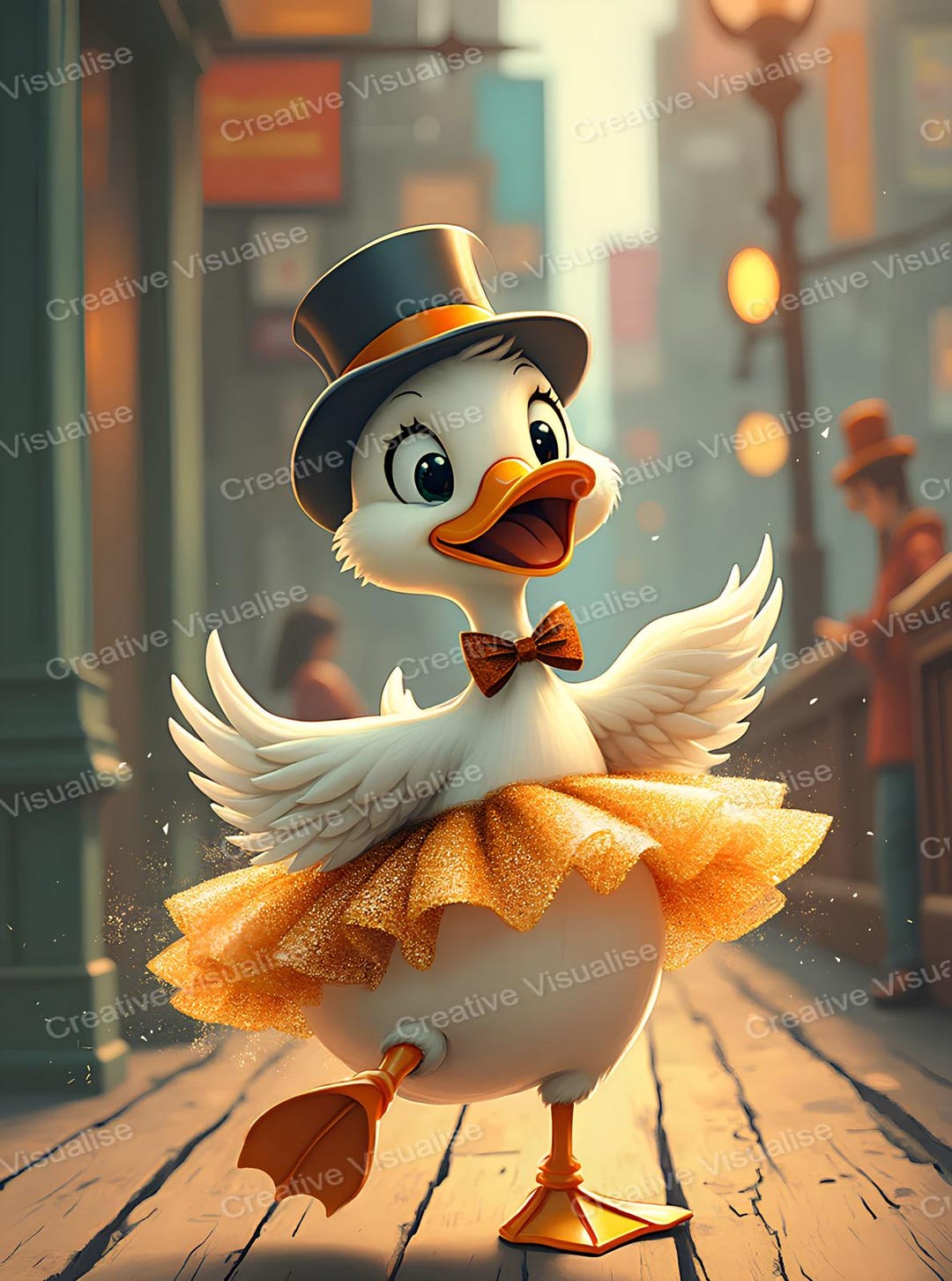 A Fantasy Happy Duck Digital Printable Download - Etsy