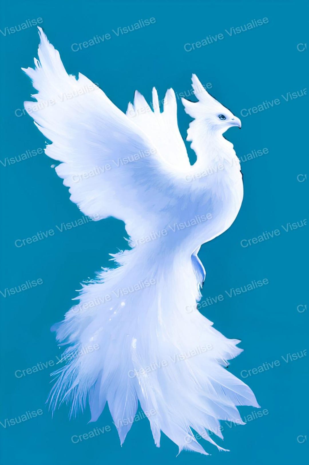 White Phoenix High-resolution Digital Print, 5000 X 7000 Pixels 300 DPI ...