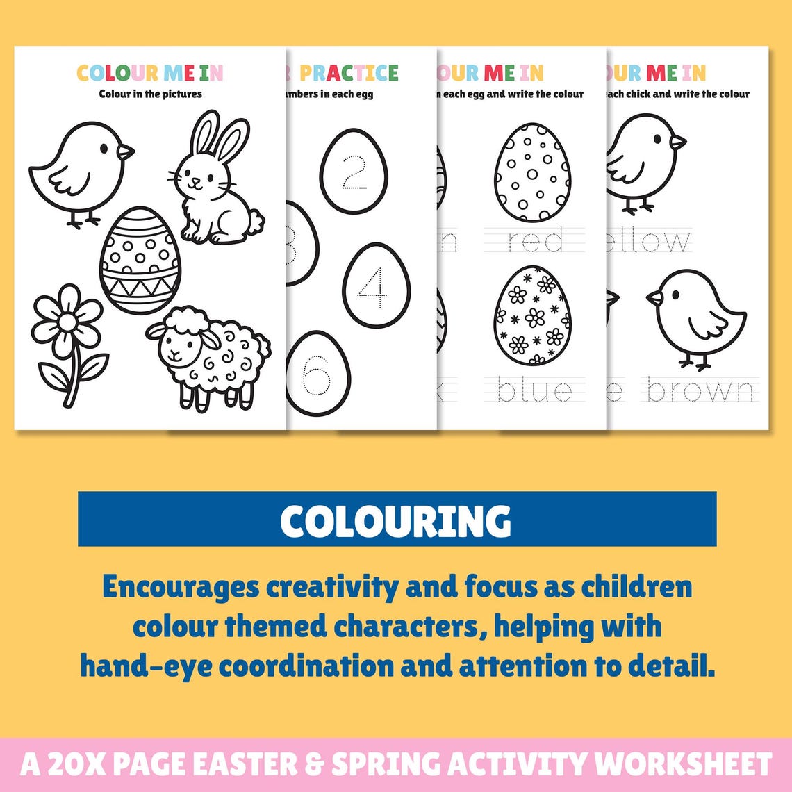 Easter and Spring Preschool Worksheets | Printable PDF | Kindergarten ...