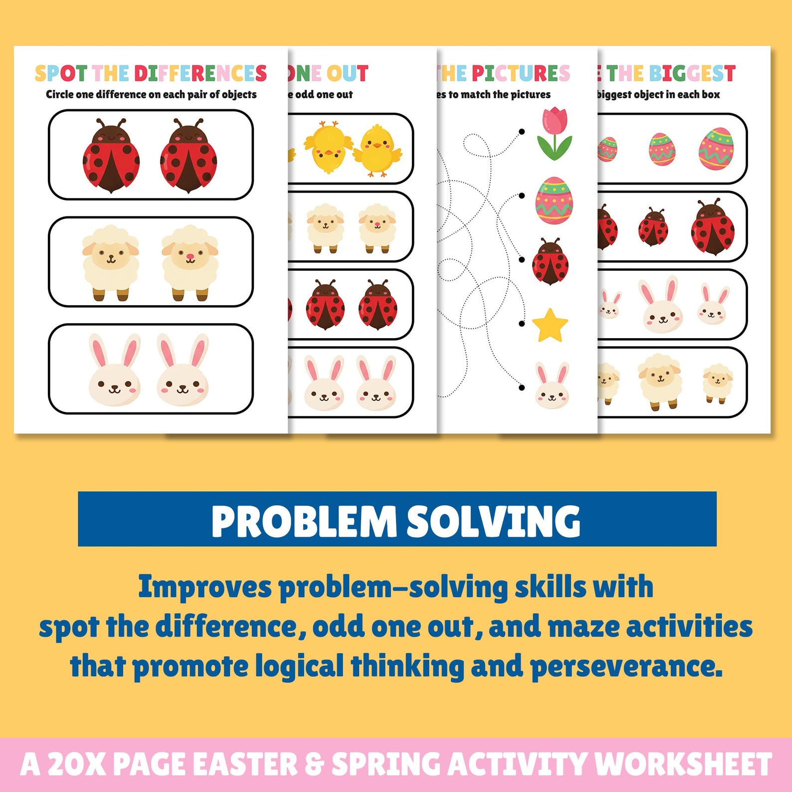 Easter and Spring Preschool Worksheets | Printable PDF | Kindergarten ...