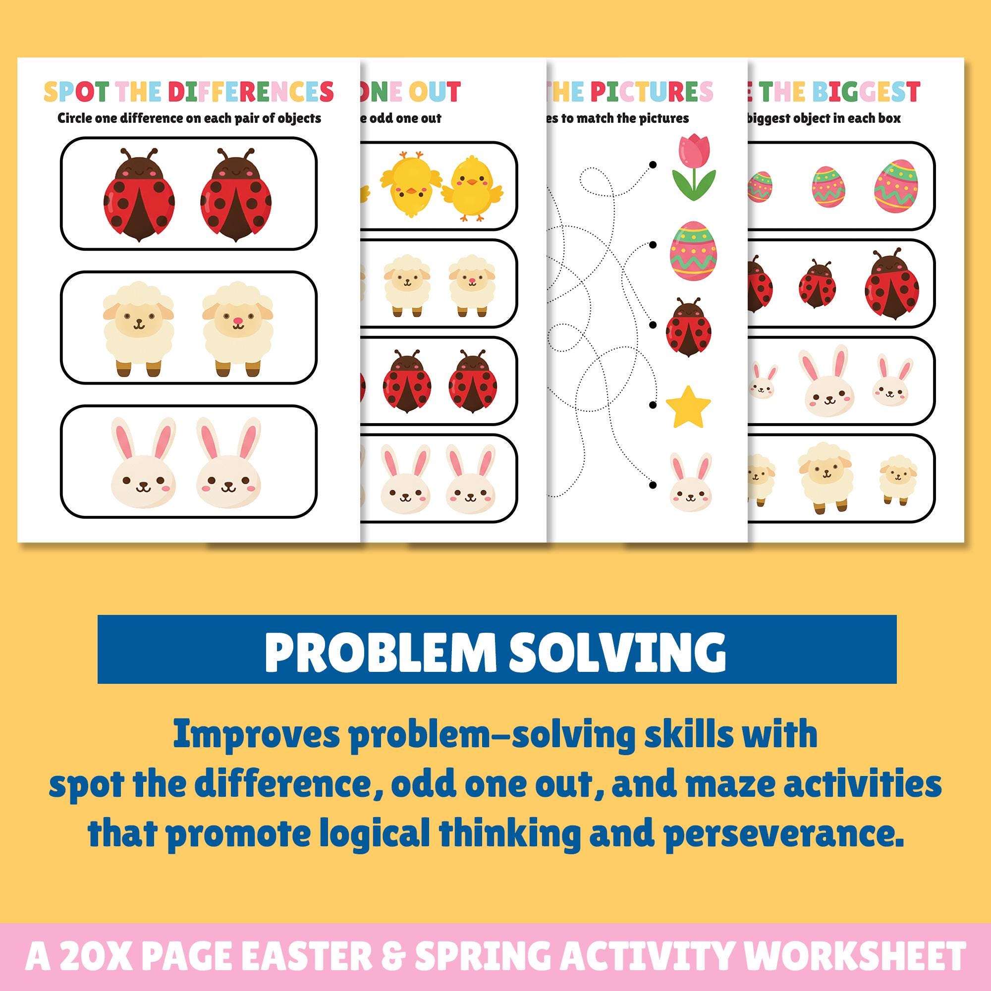 Easter and Spring Preschool Worksheets | Printable PDF | Kindergarten ...