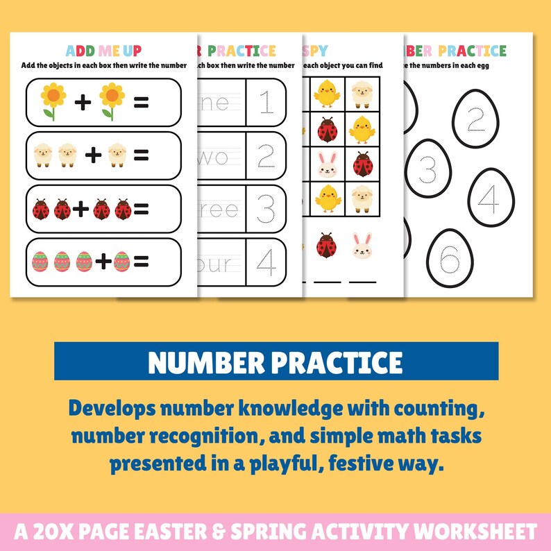 Easter and Spring Preschool Worksheets | Printable PDF | Kindergarten ...