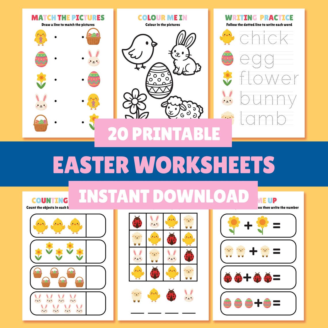Easter and Spring Preschool Worksheets | Printable PDF | Kindergarten ...