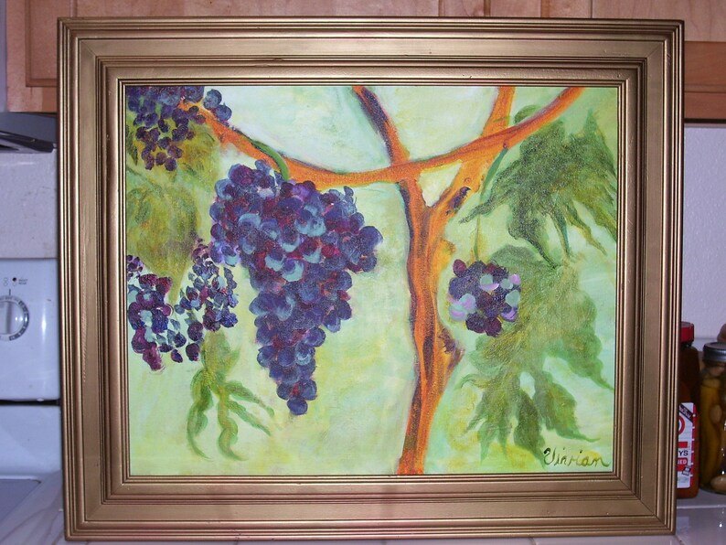 Grapes, Acrylic Painting - Etsy
