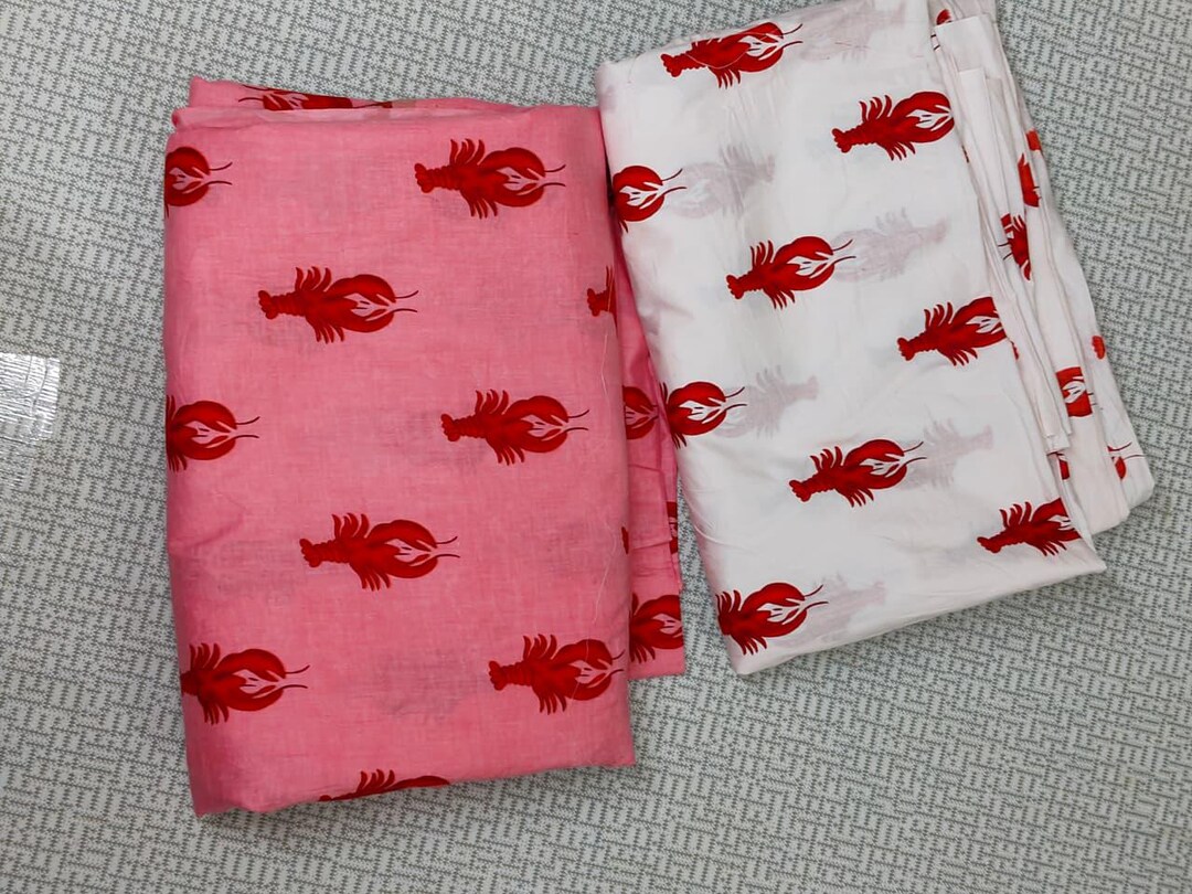 Scorpion Motif Block Print Fabric by Yard, Hand Block Cotton Fabric ...