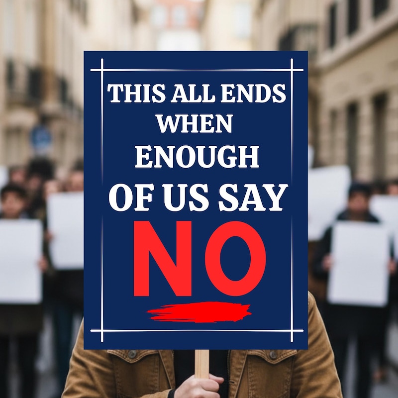 No Kings Protest Signs - Etsy
