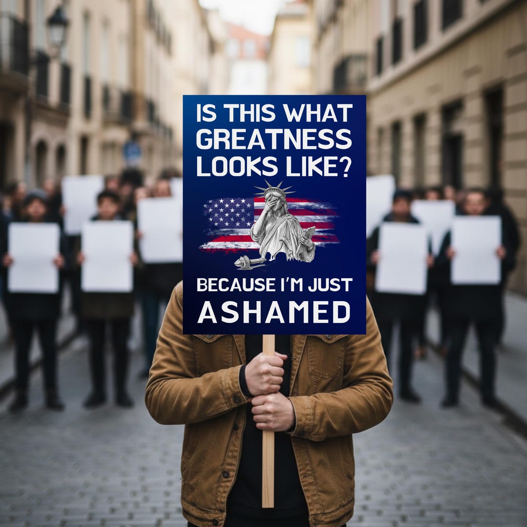 Is This Greatness Sign, Ashamed of My Country, Crying Liberty Art, Anti ...