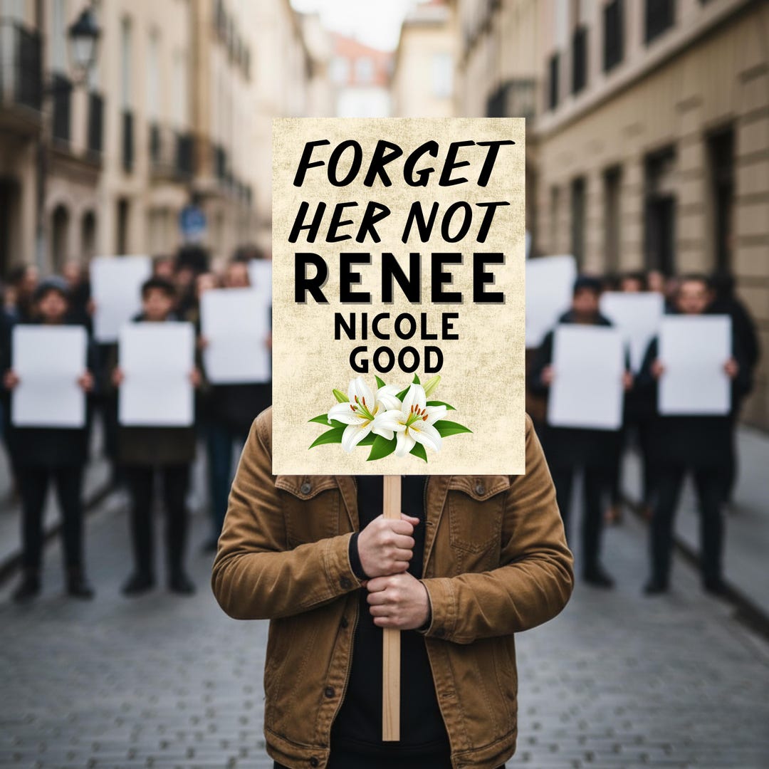 Justice for Renee Protest Sign, ICE Out of Our Cities, Renee Nicole ...