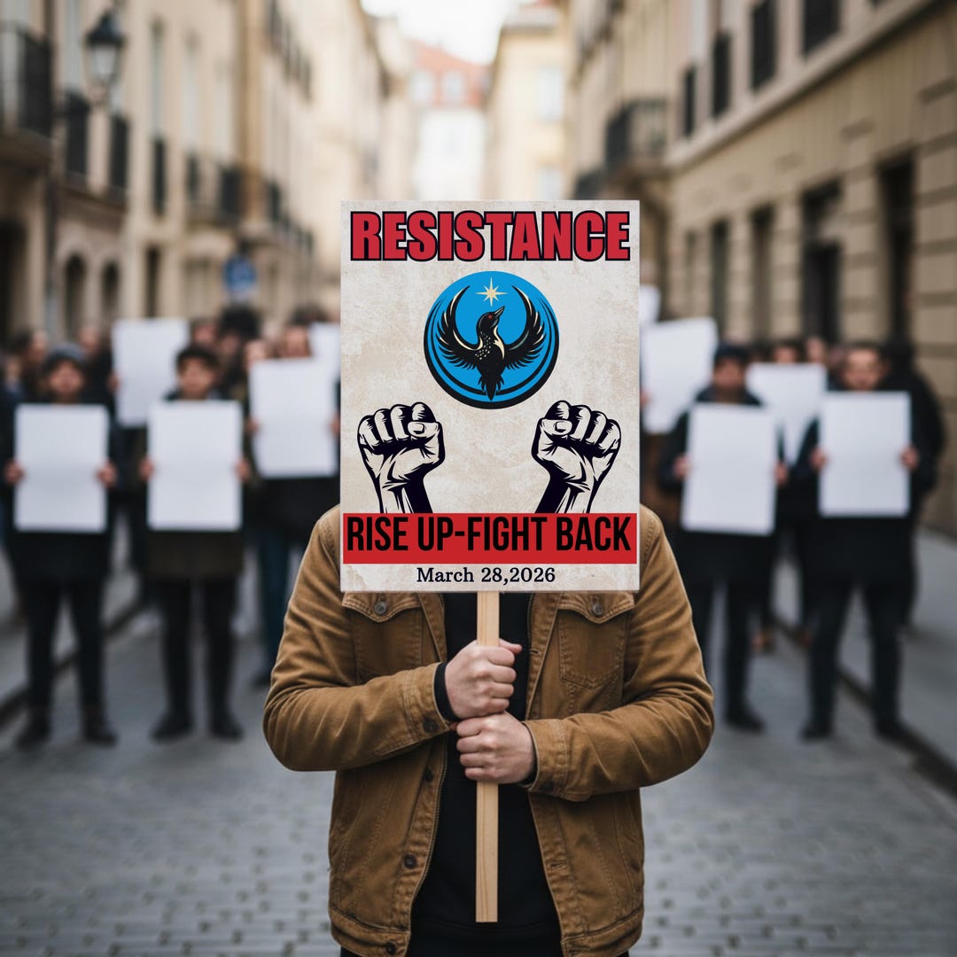 March 28 Protest Sign, Resistance Rally Poster, Rise up Fight Back ...