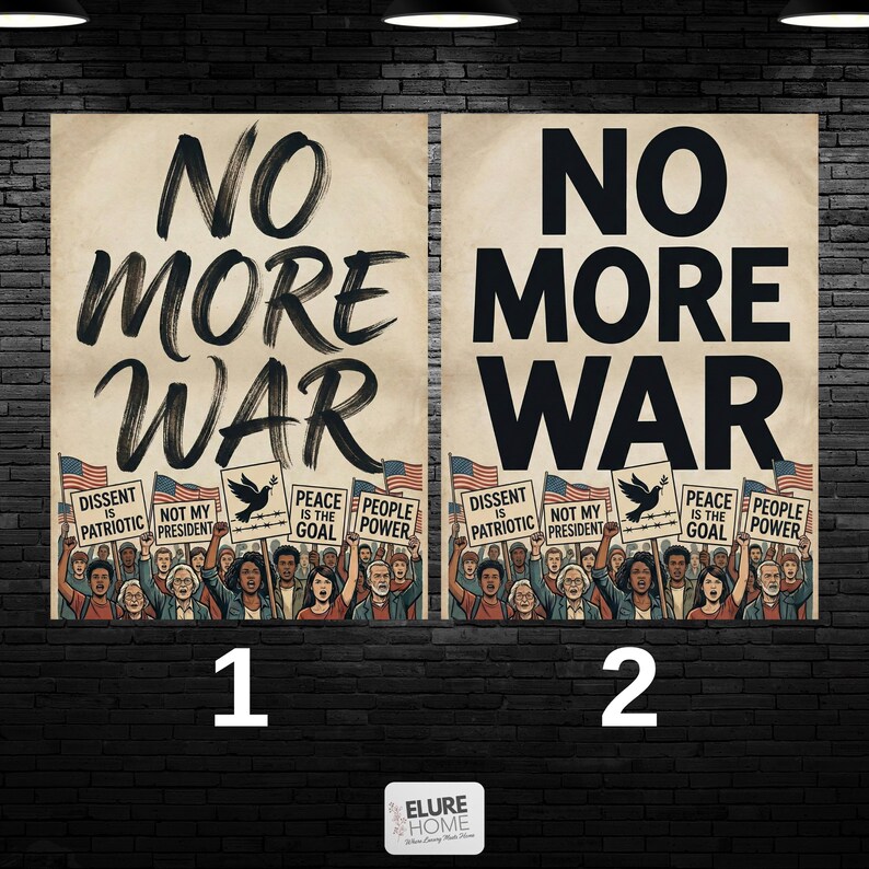 No More War Sign, Anti War Protest Poster, Peace is the Goal Yard Sign ...