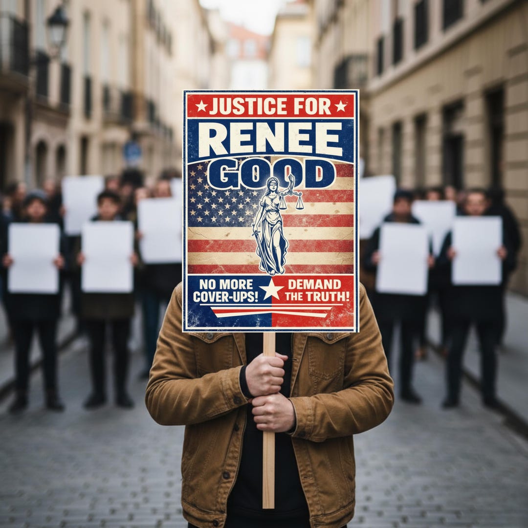 Justice for Renee Protest Sign, ICE Out of Our Cities, Renee Nicole ...