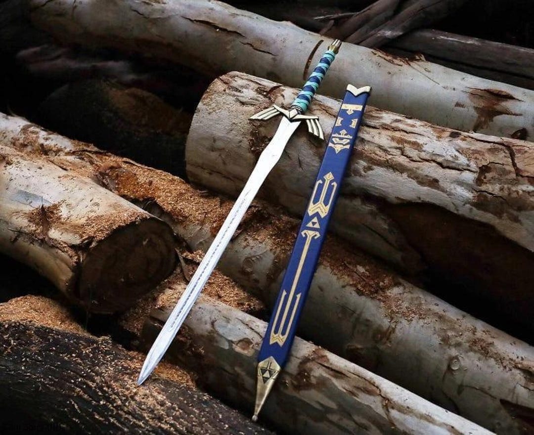 Hand Forged Zelda Sword With Scabbard and Shield, Replica Sword ...