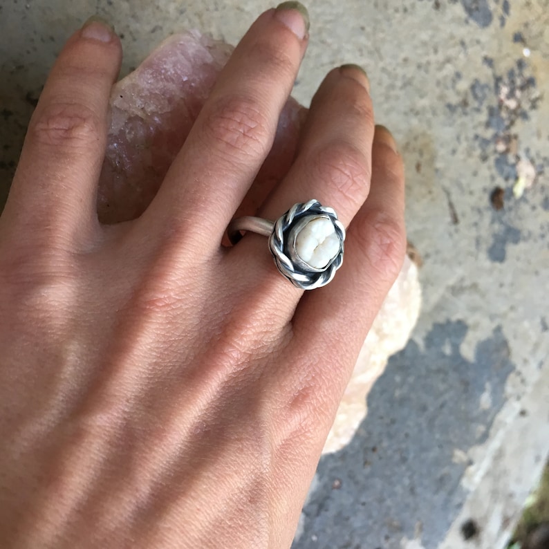 Sterling Single Tooth Ring Made in Your Size - Etsy