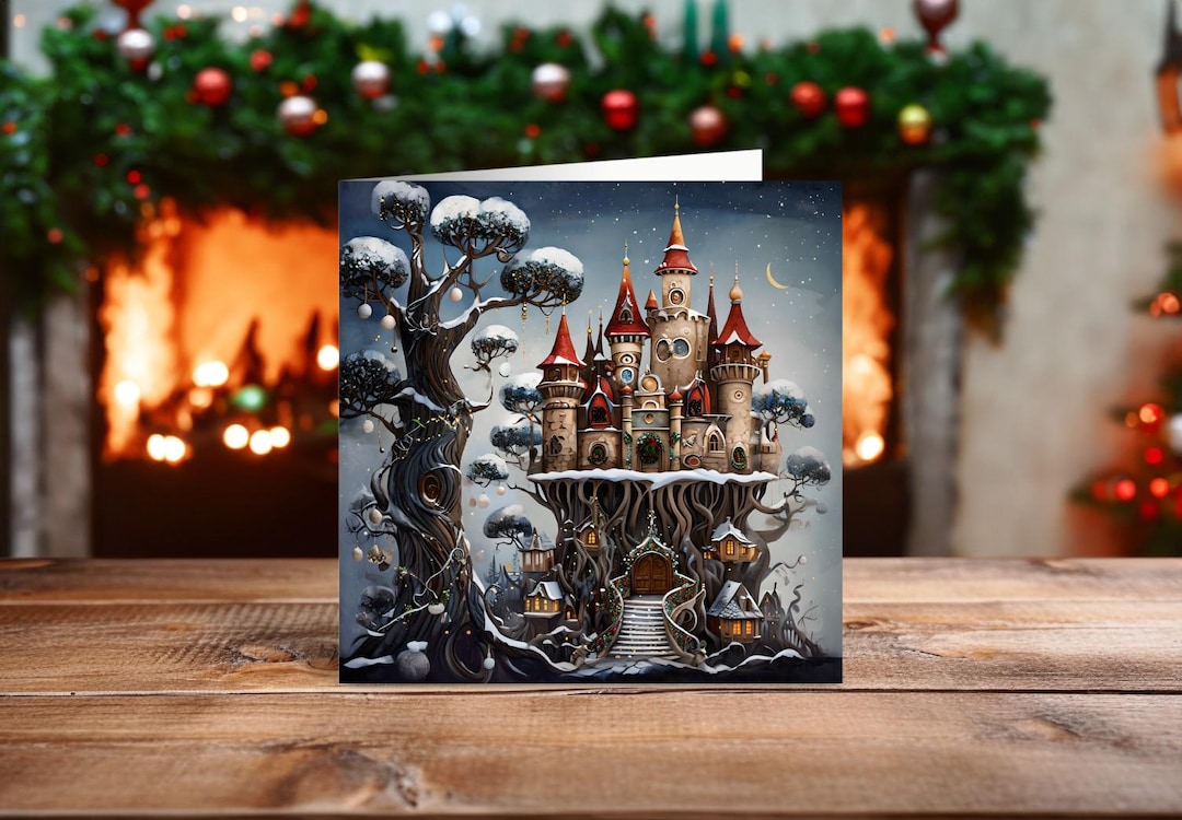 Christmas Castle Greeting Card Set – Winter Fairytale (digital Download ...