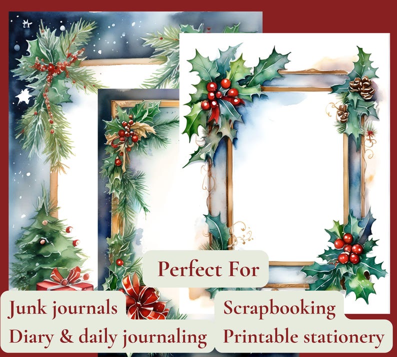 Classic Storybook Christmas Writing Pages – Printable Holiday Writing ...