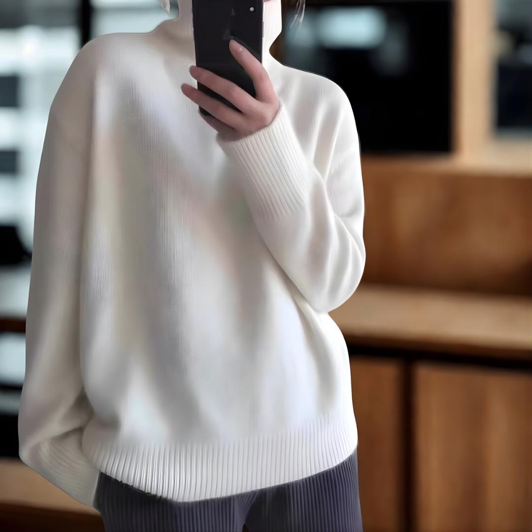 Gemütlicher Oversized Wollpullover für Frauen | Lockerer ...