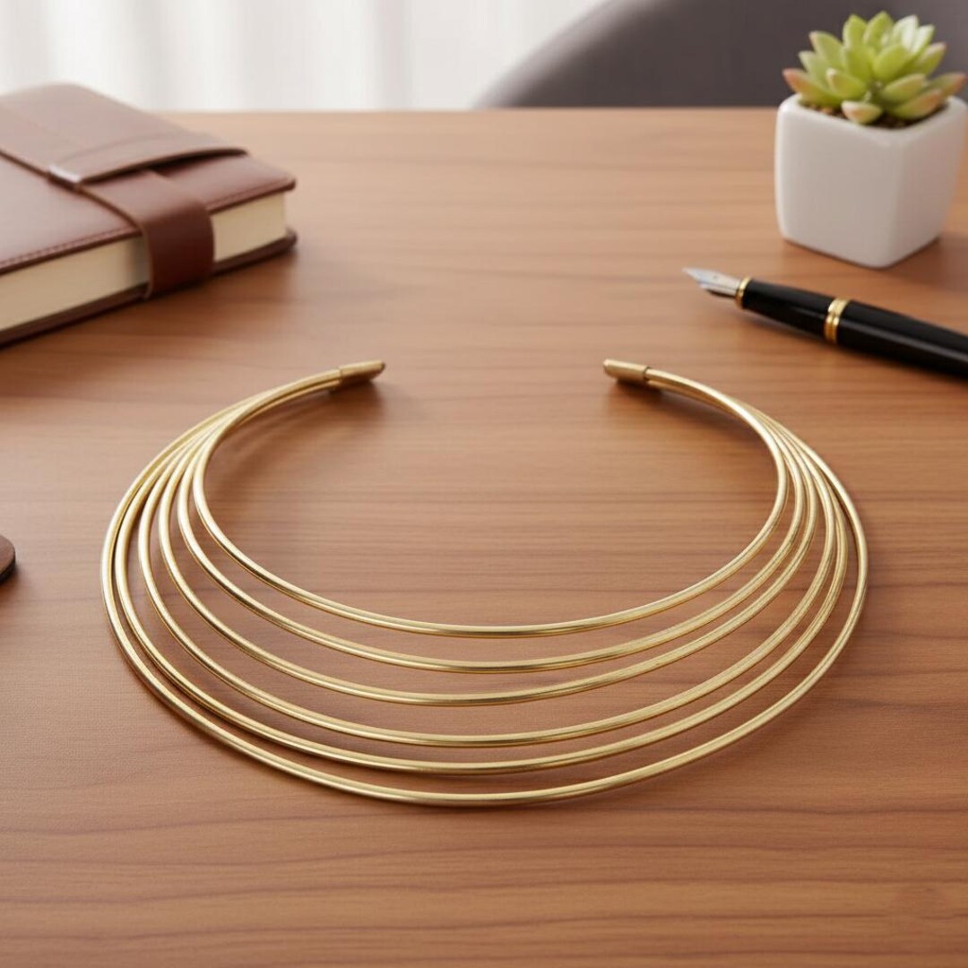 Gold Multi Choker Necklace | Statement Collar Necklace,layered Collar ...