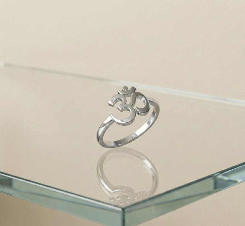Gold Om Ring Hindu Symbol Jewelry Spiritual Meditation Ring Yoga Aum ...