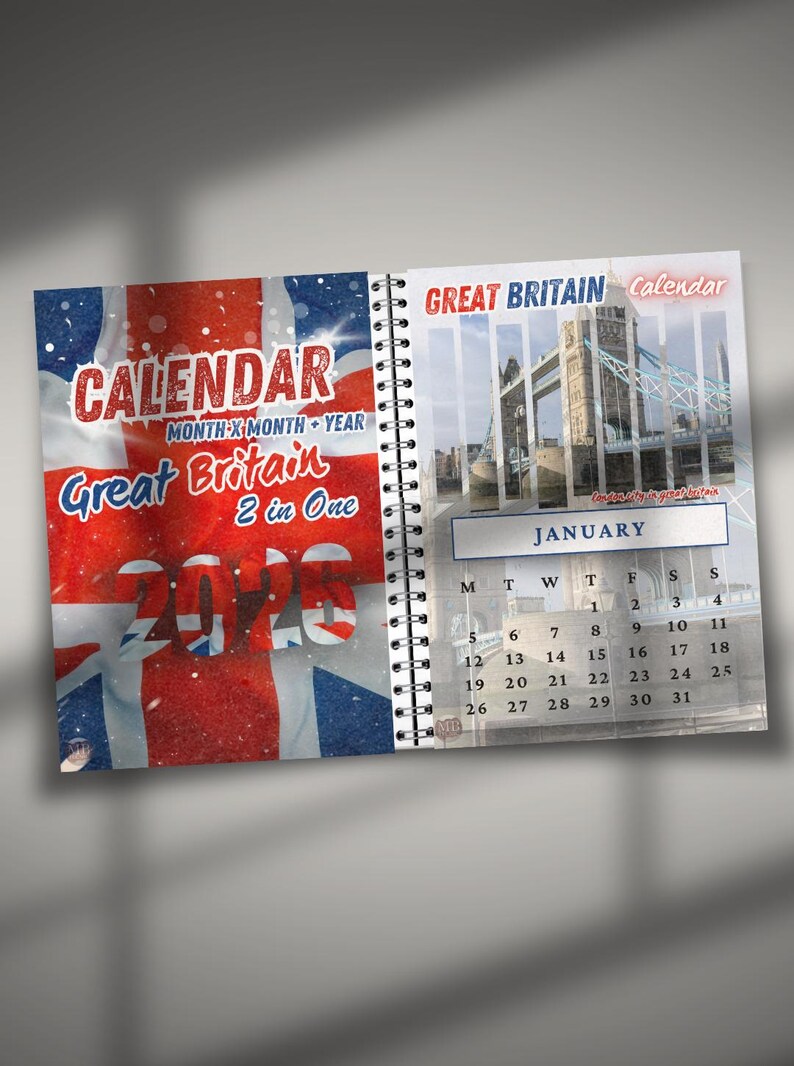 22 2026 Britain Calendar Printable PDF – 7 in 1 Planner – Spanish ...