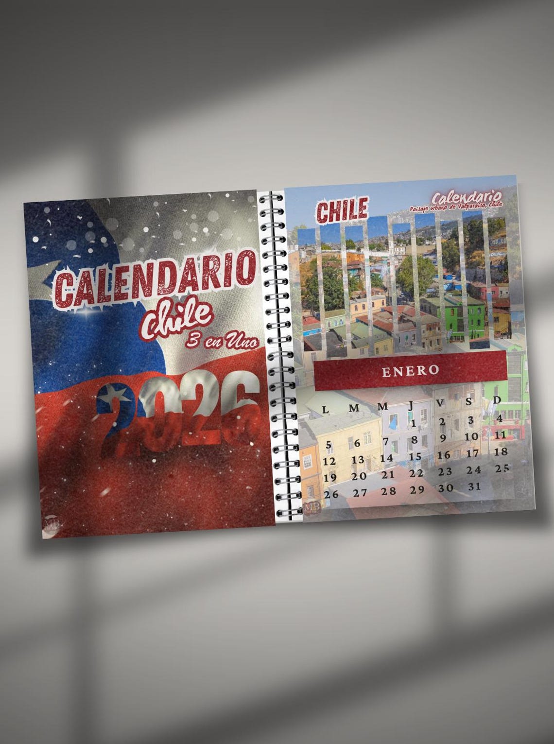 11 2026 Chile Calendar Printable PDF – 3 in 1 Planner – Spanish Edition ...