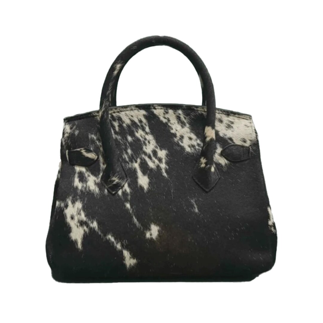 Cowhide Bag Hair on Hide Leather Purse Handbag - Etsy