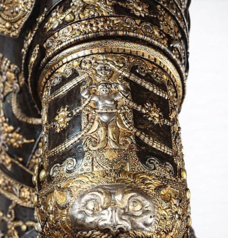 Medieval Parade Armor of Alessandro Farnese | Full Body Steel & Brass ...