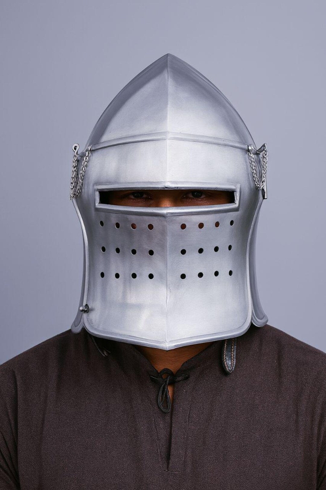 Medieval Barbute Knight Helmet – Fully Wearable Crusader Armor, LARP ...