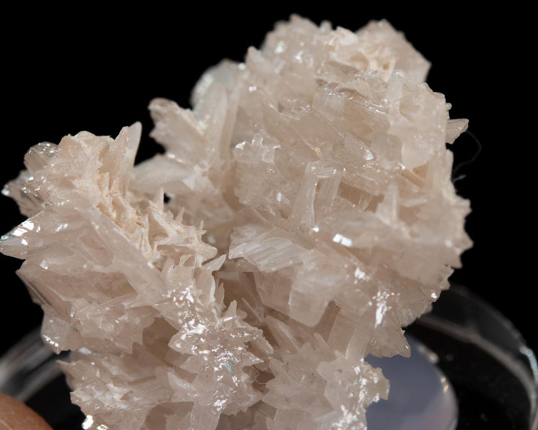 Rare Snowflake CERUSSITE Crystal Stone 0.85 Oz Specimen With Stand # ...