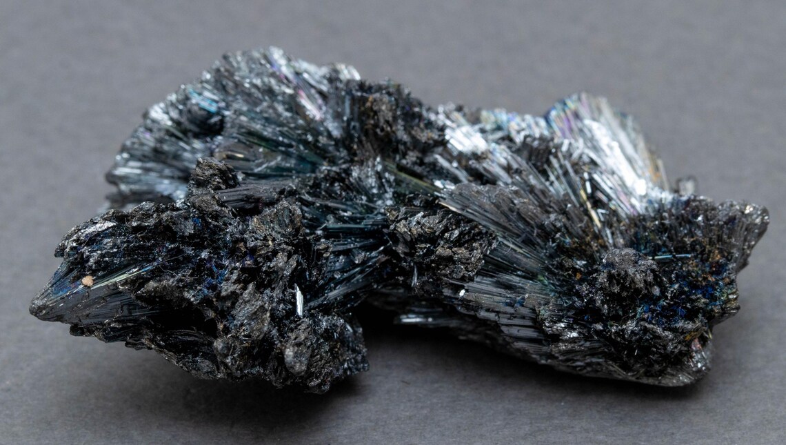 Rare ANTIMONITE STIBNITE Crystal Cluster Specimen Romania #k3808 - Etsy