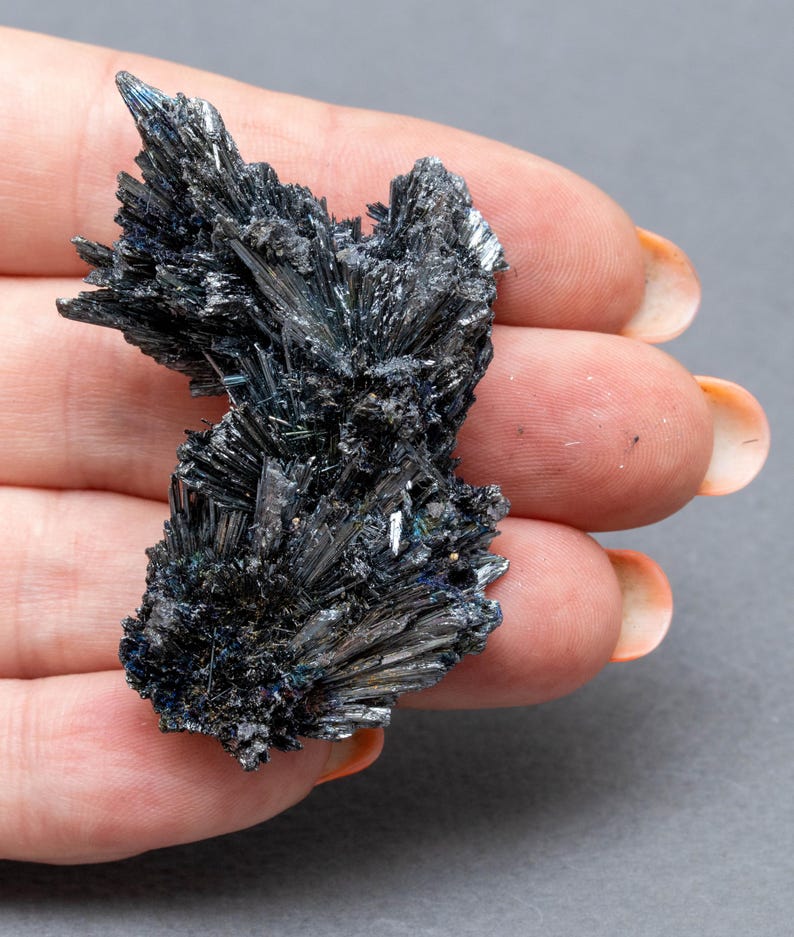 Rare ANTIMONITE STIBNITE Crystal Cluster Specimen Romania #k3808 - Etsy