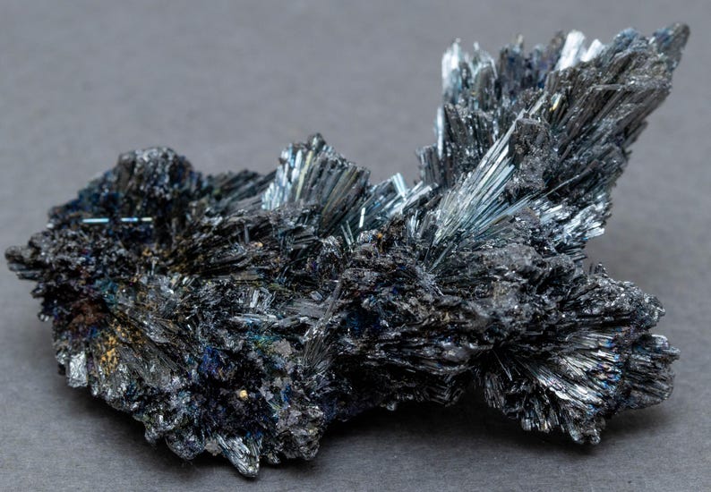 Rare ANTIMONITE STIBNITE Crystal Cluster Specimen Romania #k3808 - Etsy