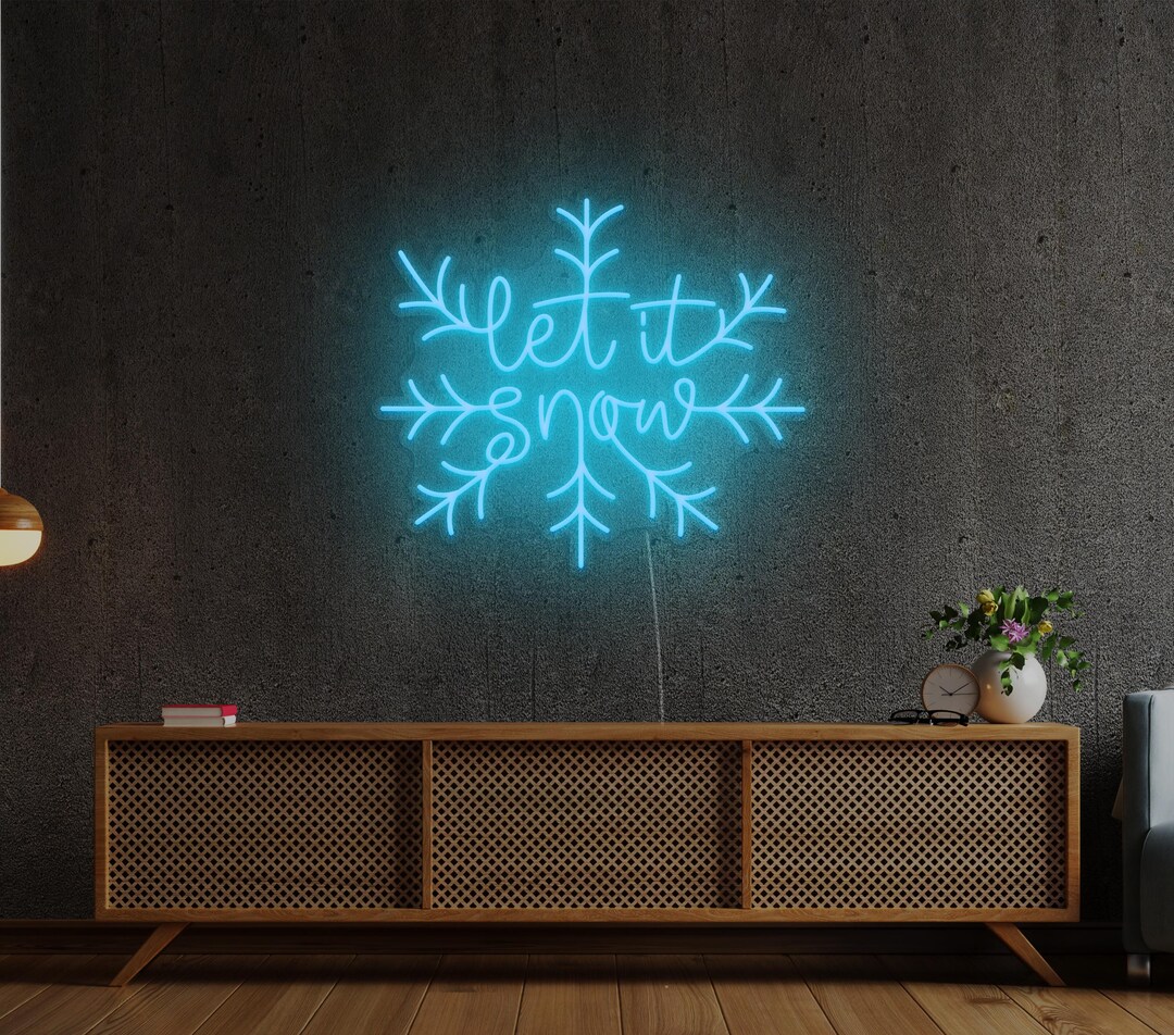 Snowflake Neon Sign, LED Christmas Wall Decor - Etsy