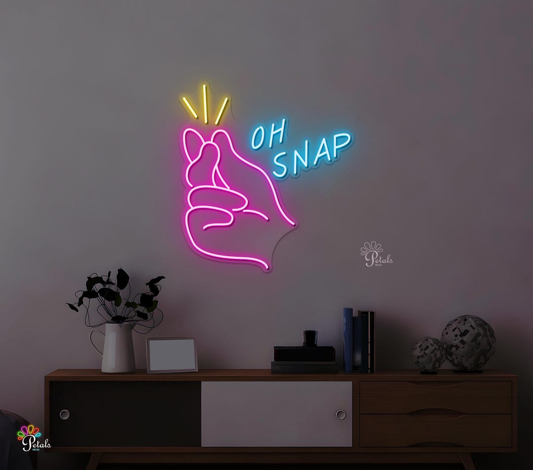 Oh Snap Neon Sign – Fun LED Wall Art, Studio or Gaming Room Decor - Etsy
