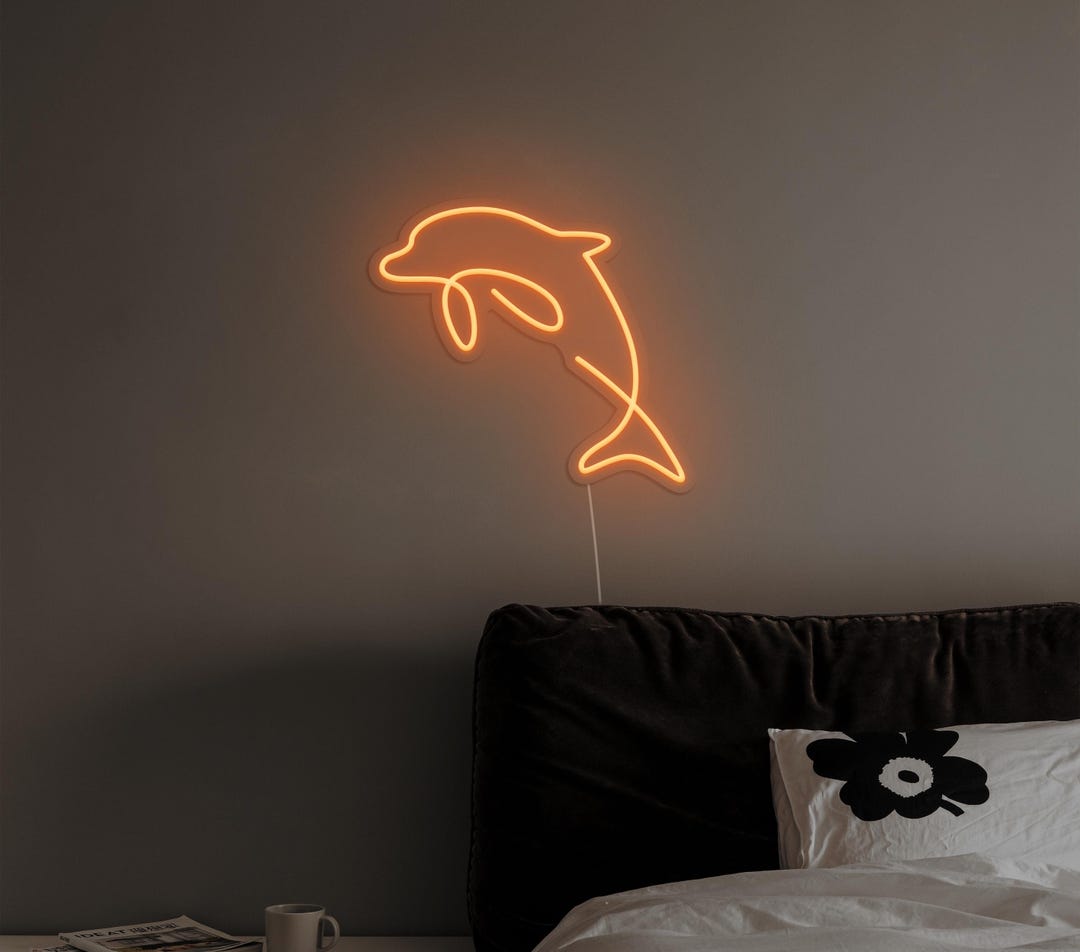 Dolphin LED Neon Sign, Beach Theme, Kids Room Decor - Etsy
